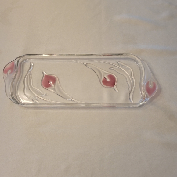 Mikasa | Dining | Mikasa 98 Vintage Mayfair Clear Frosted Pink Calla ...